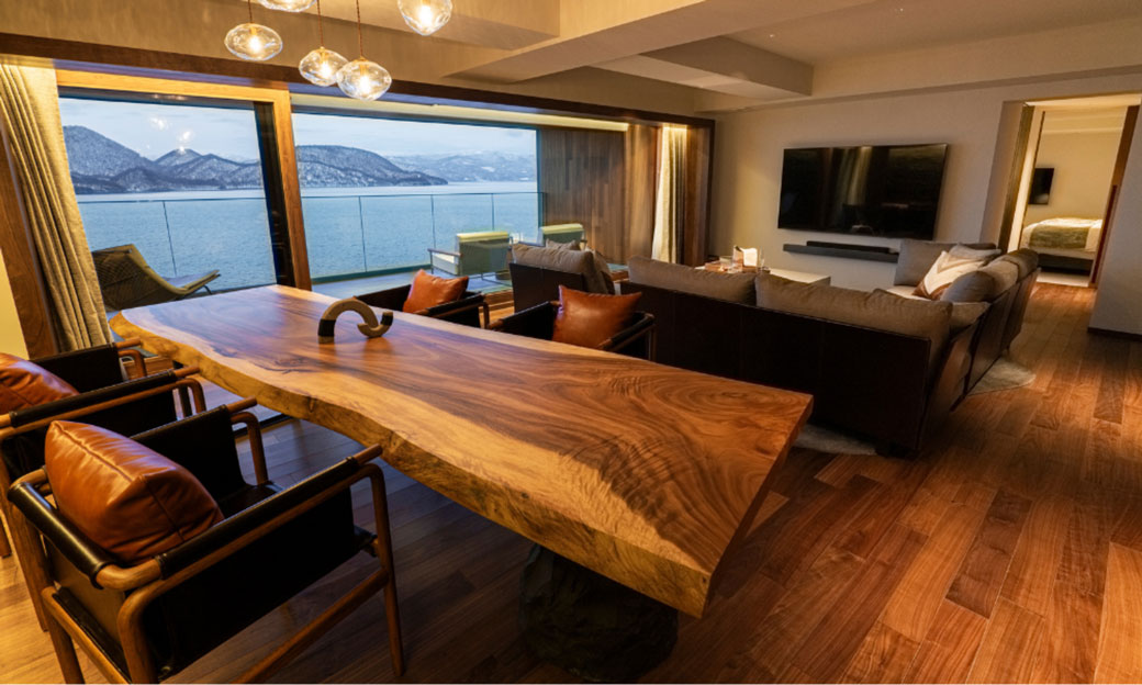 洞爺湖に面した全室レイクビューの温泉付きスイート｜BOUROU LAKE TOYA